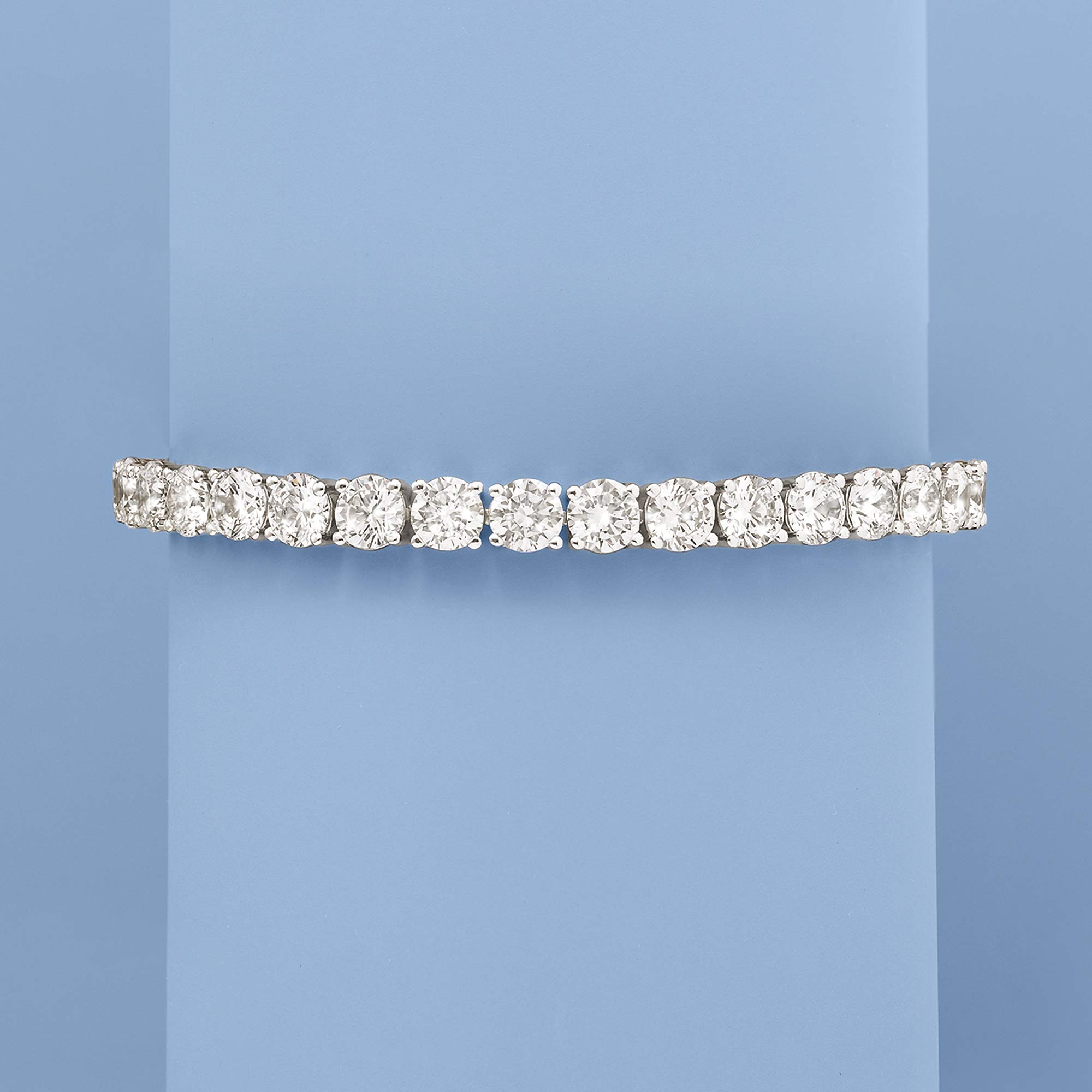 Ross-Simons 23.00 ct. t.w. CZ Tennis Bracelet in Sterling Silver. 7 inches