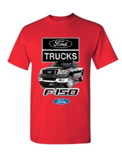 ford pickup trucks f-150 t-shirt offroad country built tough 4x4 mens tee shirt red medium