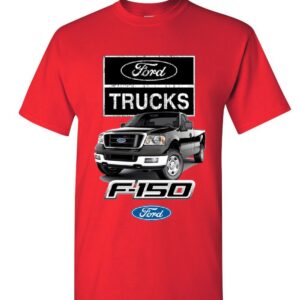 Ford Pickup Trucks F-150 T-Shirt Offroad Country Built Tough 4X4 Mens Tee Shirt Red Medium