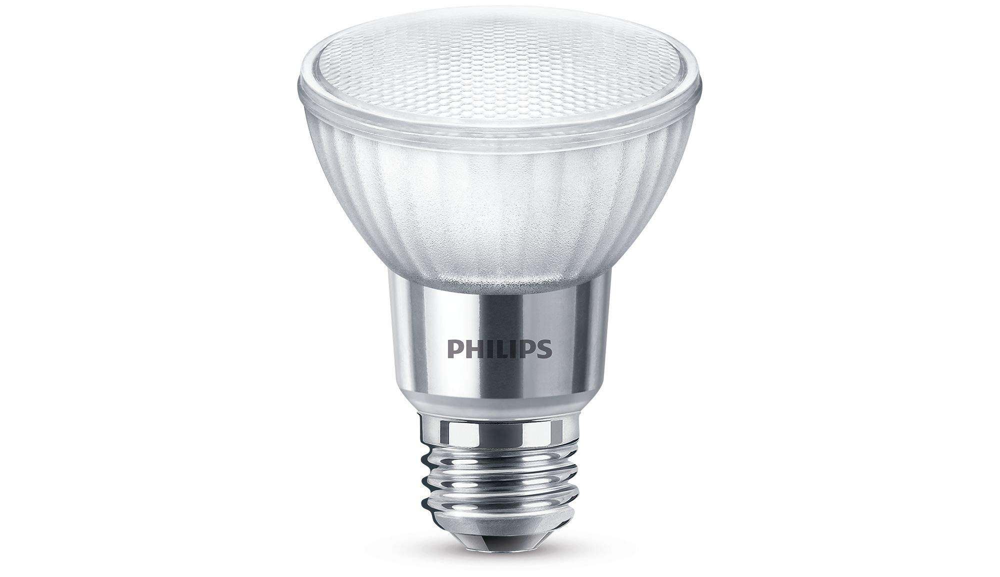 Philips LED Classic Glass Dimmable PAR20 40-Degree Spot Light Bulb with Warm Glow Effect: 500-Lumen, 2200-3000-Kelvin, 7-Watt (50-Watt Equivalent), E26 Base, Bright White, 2-Pack