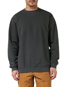 carhartt mens midweight crewneck (big & tall) sweatshirt, carbon heather, x-large big tall us