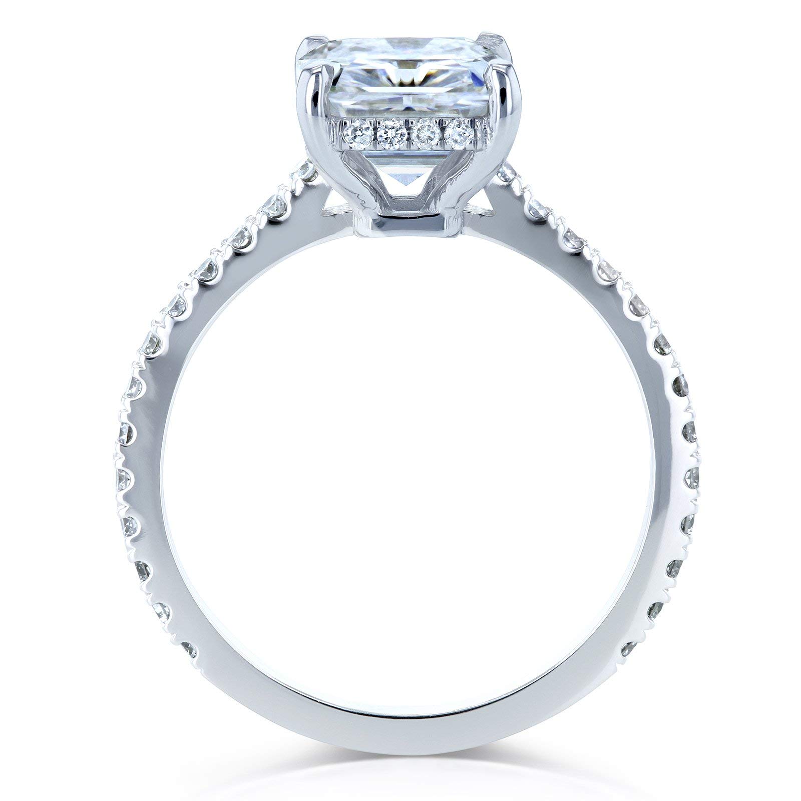 Kobelli Radiant-cut Moissanite Engagement Ring 3 1/10 CTW 14k White Gold, 7