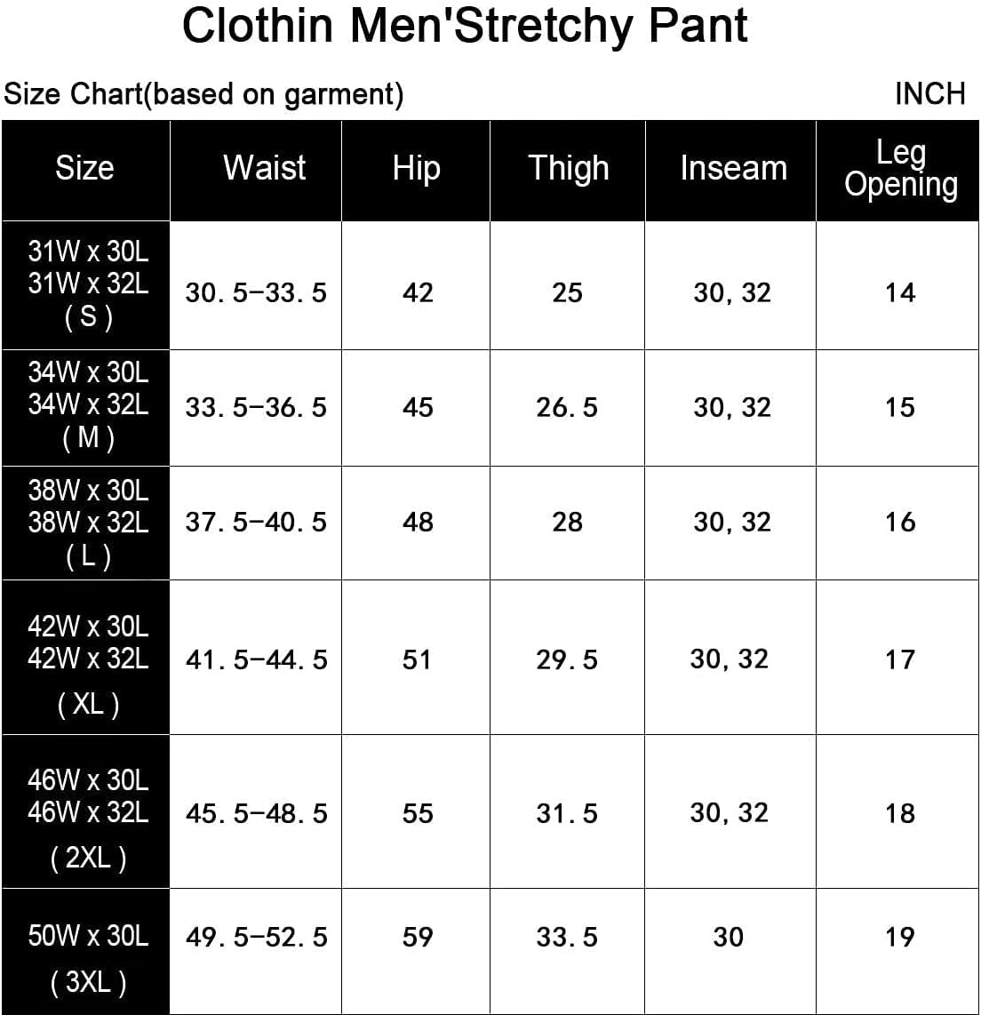 clothin Men's Elastic-Waist Travel Pant Stretchy Lightweight Pant Multi-Pockets Quick Dry Breathable(Black M-32)