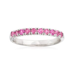 ross-simons 0.50 ct. t.w. pink sapphire ring in sterling silver. size 5