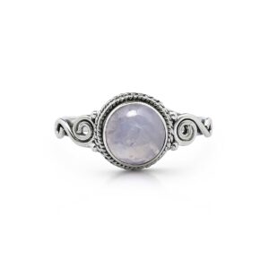 koral jewelry moonstone spiral side ring 925 sterling silver vintage gipsy boho chic us size 5 6 7 8 9 (7)