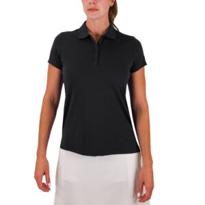 columbia omni-wick wm birdie polo, black, x-large