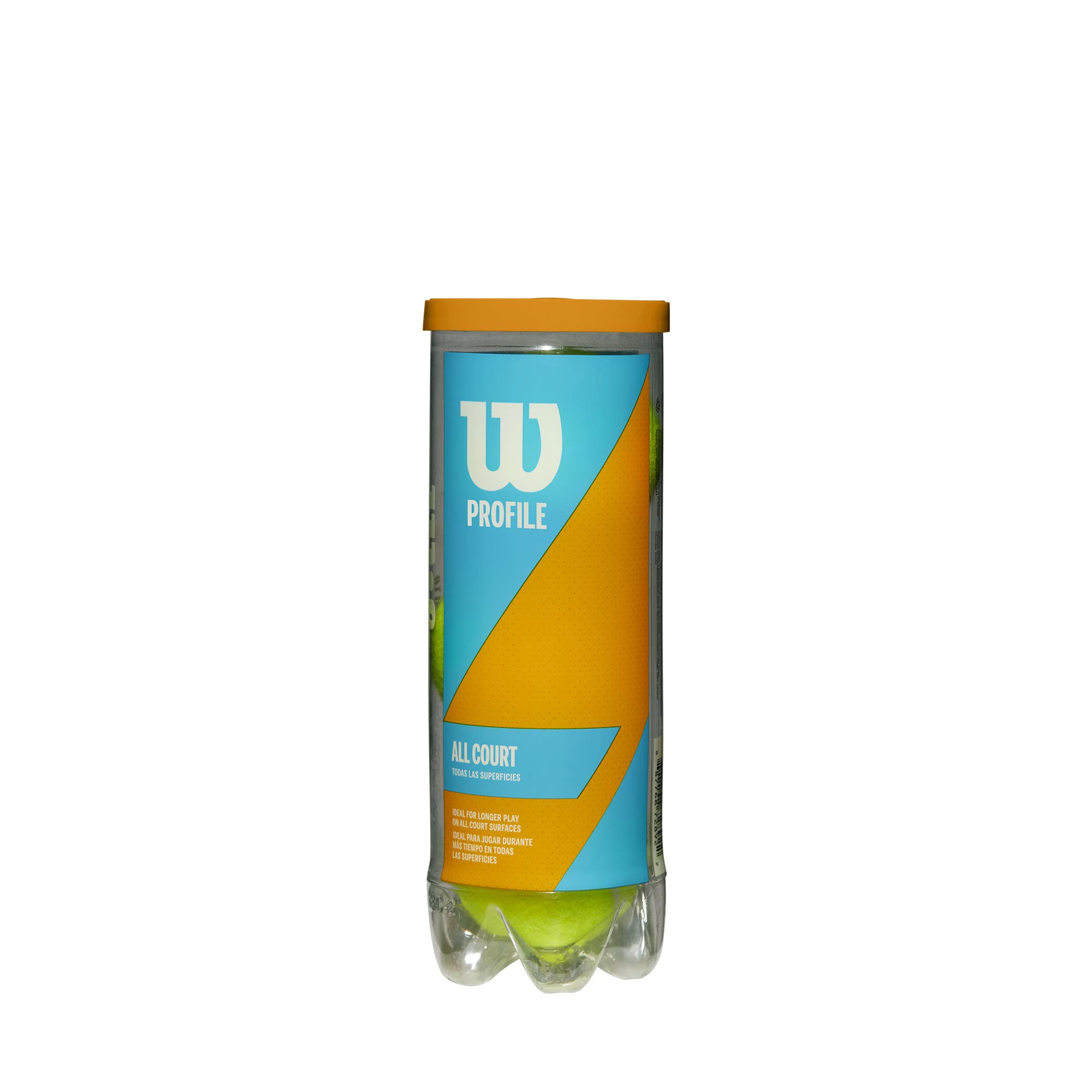 Wilson Profile All Court Tennis Balls - Yellow, 3 Ball Can