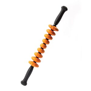 triggerpoint stk, contour massage cane stick, handheld foam roller deep tissue muscle massage, grey and orange, 19.5 inch/50 cm