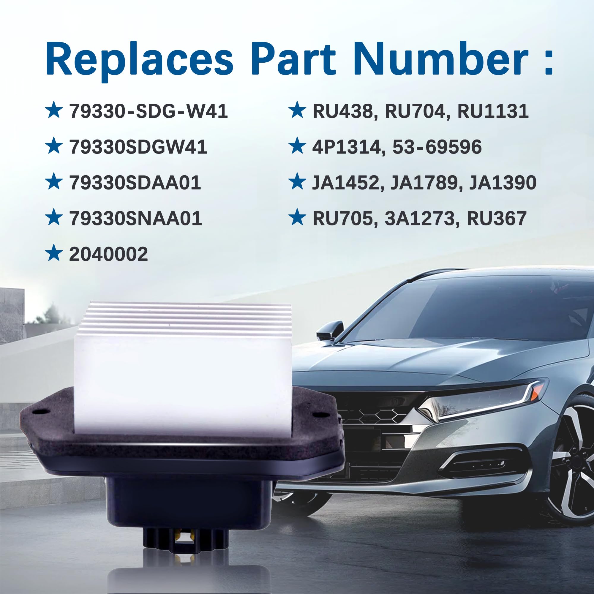 FAERSI HVAC Fan Blower Motor Resistor Replacement for Honda Accord Civic CR-V Element Odyssey Pilot Acura RDX TSX EL Replaces 79330-SDG-W41 79330S5A941 79330S5A942 79330SNAA01 RU438 JA1452