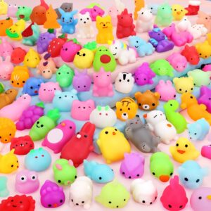 75pcs squishies mochi squishy toys party favors for kids kawaii mini squishies animal stress relief toy bulk treasure box toys for classroom prizes back to school birthday gifts for boys girls