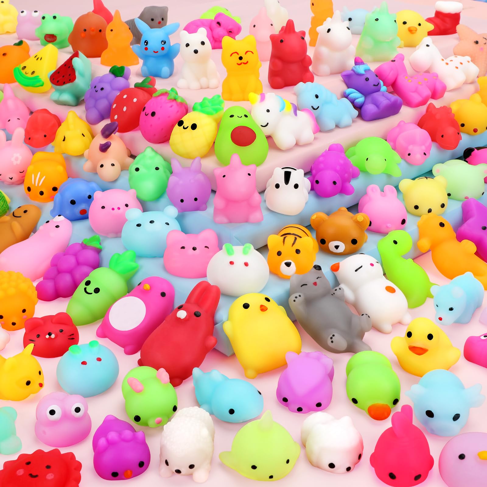 75Pcs Squishies Mochi Squishy Toys Party Favors for Kids Kawaii Mini Squishies Animal Stress Relief Toy Bulk Treasure Box Toys for Classroom Prizes Back to School Birthday Gifts for Boys Girls