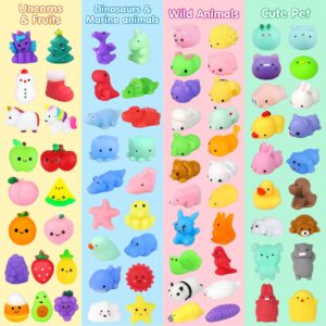 75Pcs Squishies Mochi Squishy Toys Party Favors for Kids Kawaii Mini Squishies Animal Stress Relief Toy Bulk Treasure Box Toys for Classroom Prizes Back to School Birthday Gifts for Boys Girls