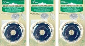 clover 625 dome threaded needle case (3 pack)