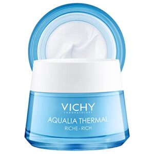 vichy aqualia thermal rich face cream moisturizer for dry and extra-dry skin, facial moisturizer with hydrating natural origin hyaluronic acid, soothe and moisturize, paraben-free