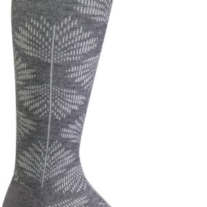 Sockwell Women's Full Floral Moderate Graduated Compression Sock, Charcoal - M/L