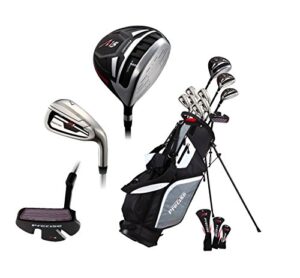 left handed m5 golf club set for tall men, black/red