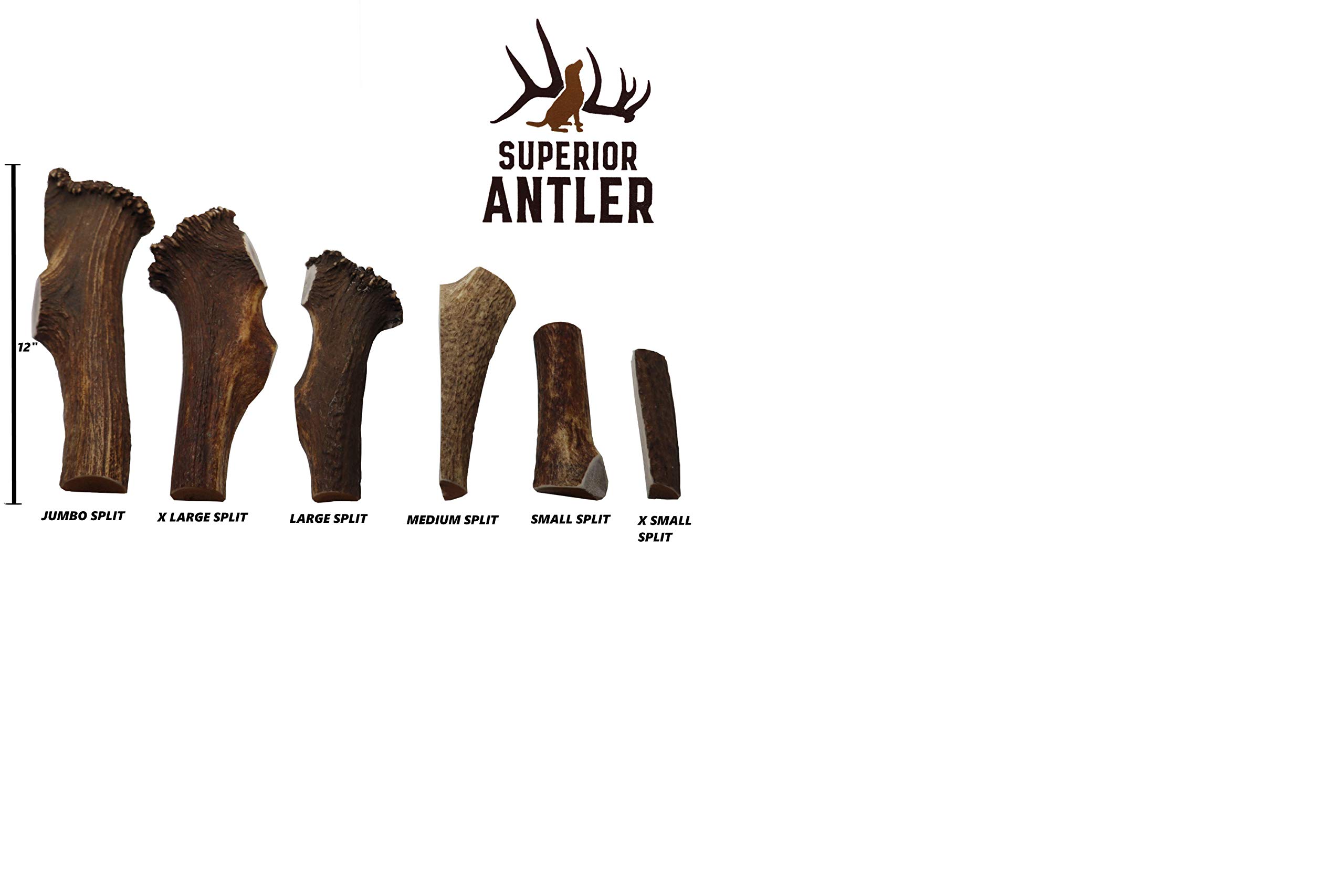 Jumbo Elk Antler Split for Dogs –XXL G Natural Premium Grade A. Antler Chew. Naturally Shed, Hand-Picked, and Made in The USA. NO Odor, NO Mess. GUARENTEED SATISIFACTION. for Dogs 70-90+ Lbs.