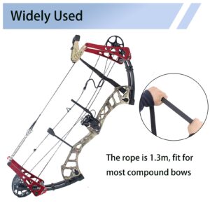 Archery Compound Bow Press Portable Bow Press Bow Open Tool Bow Tuning Accessory for Hunting Shooting Outdoor(Red)