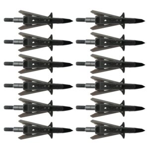 zzuus 3pcs/6pcs/12pcs killzone broadheads 2-blade 100gr arrowheads recurve compound bow hunting and target (silver, 12pcs)