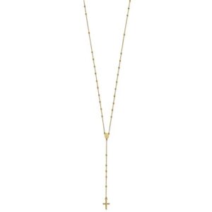 Diamond2Deal Gift for Mothers Day 14k Yellow Gold Polished Rosary 24 inch Necklace