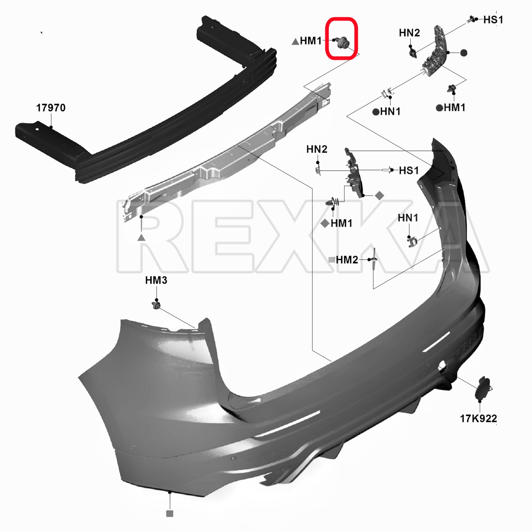 Rexka 30pcs Door Panel Retainer Clip for Ford W713297-S300 C-Max Edge Escape Explorer F-150 Mustang Focus Flex Fusion Taurus Lincoln MKC MKX MKZ Tesla Model S W713297S300