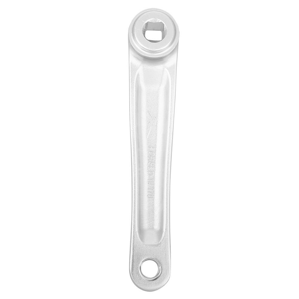 Bike Crank Arm, Bike Crank Shaft Replacement Mountain Bike Aluminum Alloy Left Hand Crank Arm Horizontal Taper (Silver- Hole) Bike Crank Arm Crank Parts For