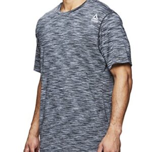 Reebok Men's Supersonic Crewneck Workout T-Shirt Designed with Performance Material - Black Decline Press, Small