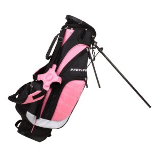 Remarkable Girls Right Handed Pink Junior Golf Club Set for Age 3 to 5 (Height 3' to 3'8") Set Includes: Driver (15"), Hybrid Wood (25*), 7 Iron, Putter, Bonus Stand Bag & 2 Headcovers