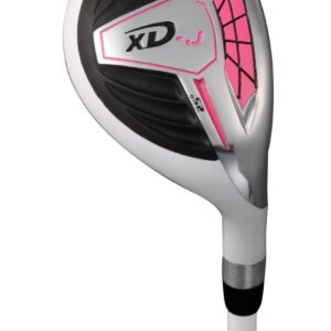 Remarkable Girls Right Handed Pink Junior Golf Club Set for Age 3 to 5 (Height 3' to 3'8") Set Includes: Driver (15"), Hybrid Wood (25*), 7 Iron, Putter, Bonus Stand Bag & 2 Headcovers