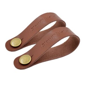 cloudmusic ukulele strap guitar strap button headstock adapter 2pcs for soprano concert tenor baritone ukulele acoustic guitar (brown)