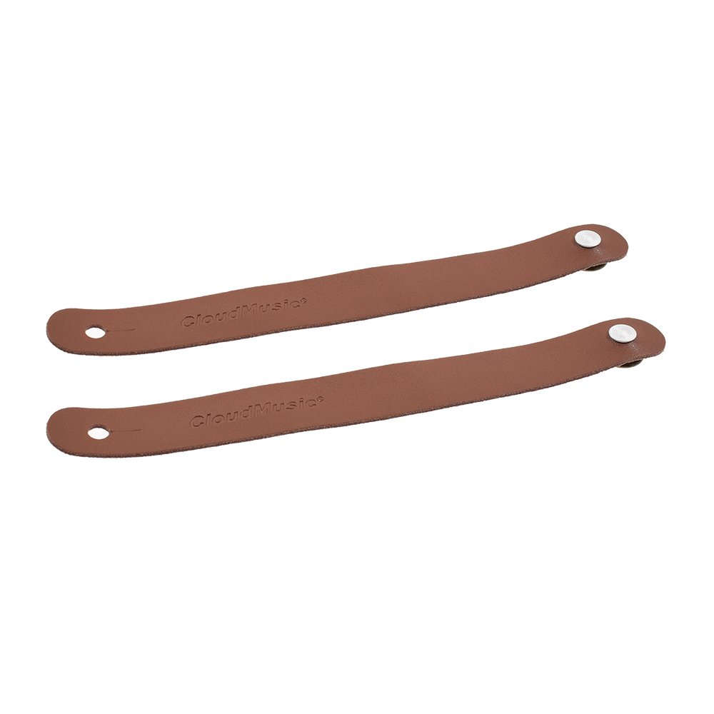 CLOUDMUSIC Ukulele Strap Guitar Strap Button Headstock Adapter 2pcs For Soprano Concert Tenor Baritone Ukulele Acoustic Guitar (brown)