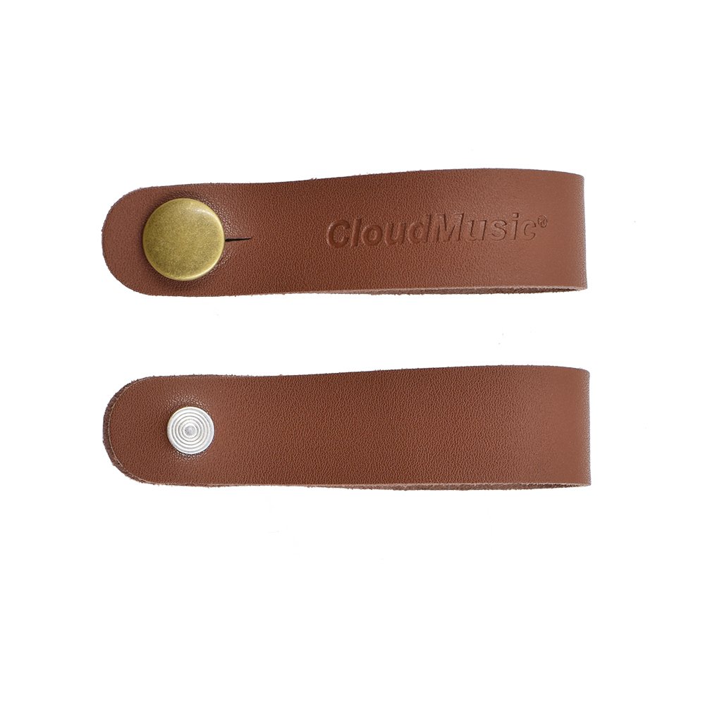 CLOUDMUSIC Ukulele Strap Guitar Strap Button Headstock Adapter 2pcs For Soprano Concert Tenor Baritone Ukulele Acoustic Guitar (brown)