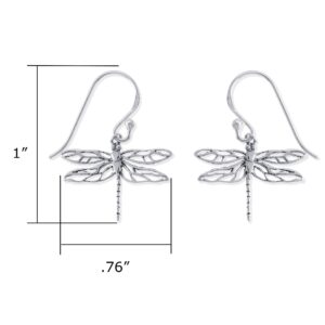 Boma Jewelry Sterling Silver Dragonfly Dangle Earrings