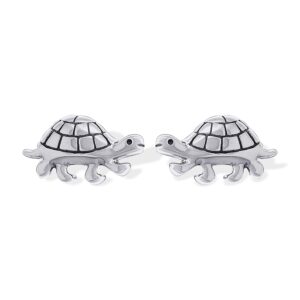 boma jewelry sterling silver cute turtle stud earrings