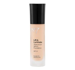 boots no7 lift & luminate foundation spf 15 warm beige - 1oz warm beige