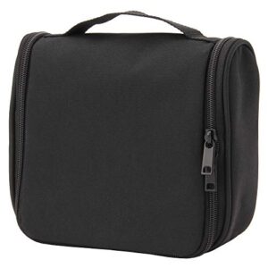 muji polyester hanging travel case, 16 cm width x 19 cm depth x 6 cm height, black