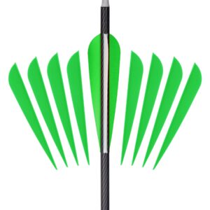 Letszhu Arrows Vanes 4 Inch Plastic Feather Fletching for DIY Archery Arrows 50 Pack (Green)