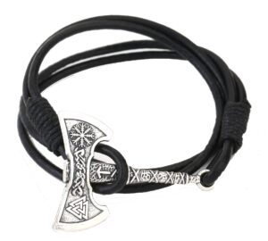 teamer viking axe helm of awe wrap bracelet valknut amulet norse viking bracelet (style 1)