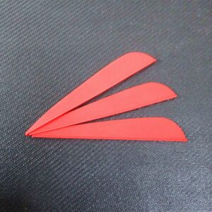 Letszhu Arrows Vanes 4 Inch Plastic Feather Fletching for DIY Archery Arrows 50 Pack (Red)