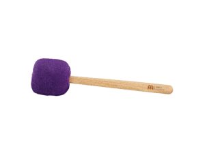 gong mallet beater with beech wood handle and soft fleece head — made in germany — for meditation, sound healing therapy and yoga,2-year warranty lavender