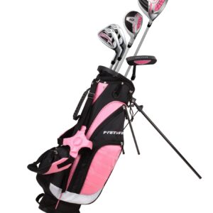 Left Handed Pink Junior Golf Club Set for Age 9 to 12