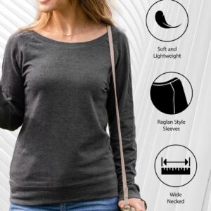 Instant Message - Mama Bear Charcoal-Ladies Lightweight French Terry Pullover - Size Medium