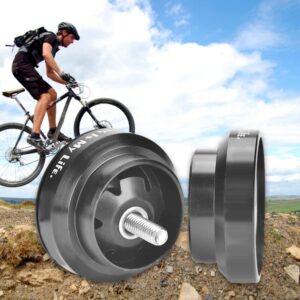 VGEBY Headset, Bike Bearing Headset Solid Aluminum Alloy Tapered Stack Headset Head Tube Straight Steerer Fork Bearing(Black) 1 1/8 Headset Threadless 1 1/8 Headset Threadless