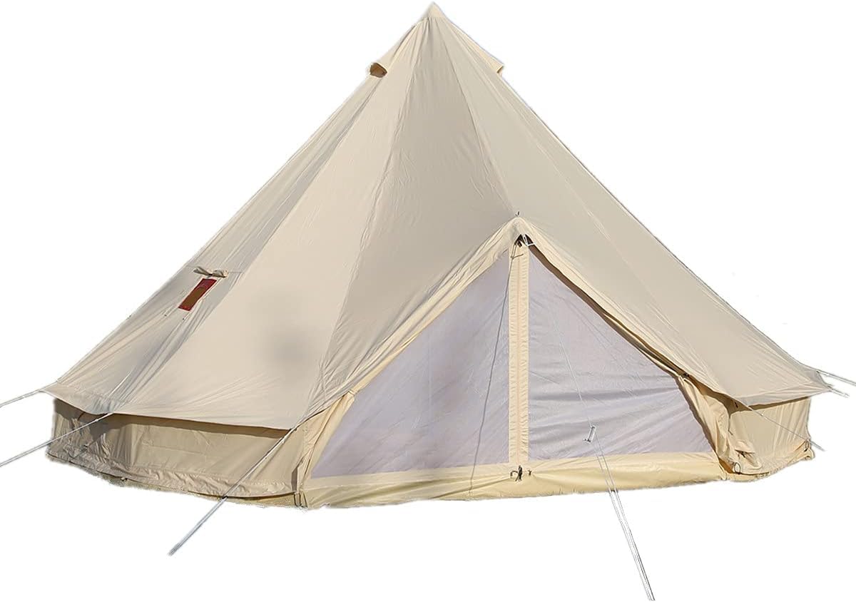 UNISTRENGH 5M/16.4ft Cotton Bell Tent with Stove Jacket (Top)