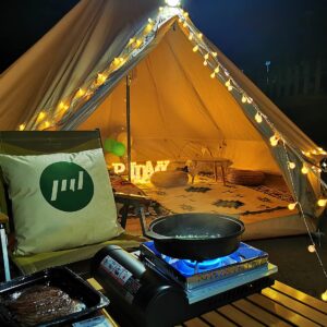 UNISTRENGH 5M/16.4ft Cotton Bell Tent with Stove Jacket (Top)