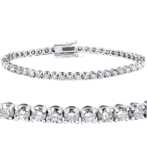 p3 pompeii3 8ct 18k white gold round diamond tennis bracelet