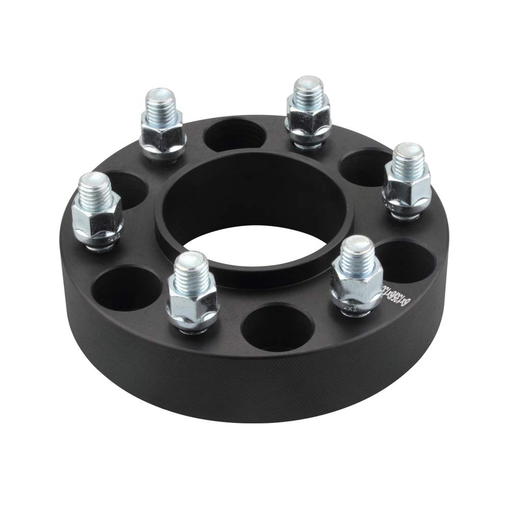 DCVAMOUS 4PC Black 6x135 Hubcentric Wheel Spacers 1.5 Inch with 14x2 Studs Compatible with Ford 6 Lug 6x135mm for 2004-2014 F150 | 2003-2014 Expedition | 2003-2014 Navigator | 2006-2014 Mark LT