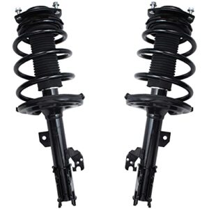 Detroit Axle - 4pc Front Struts Kit for 06-12 Toyota Avalon, 06-08 Solara, 2 Struts with Coil Spring 2 Stabilizer Sway Bars 2006 2007 2008 2009 2010 2011 2012 Replacement Suspension Struts Shocks