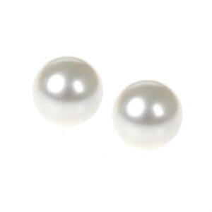 kenneth jay lane oversized frameless pearl clip earrings (20mm)