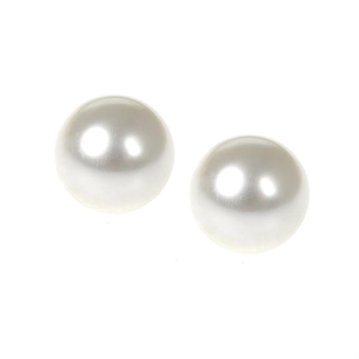 Kenneth Jay Lane Oversized Frameless Pearl Clip Earrings (20mm)